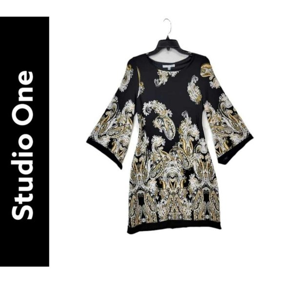 Studio One | Dresses | Studio One Women Multicolored Paisely Kaftan ...